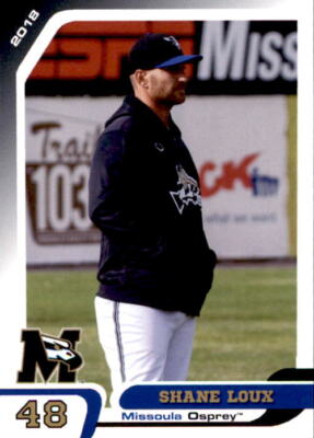 2018 Missoula Osprey Grandstand #16 Shane Loux Pitching Coach - NM ...