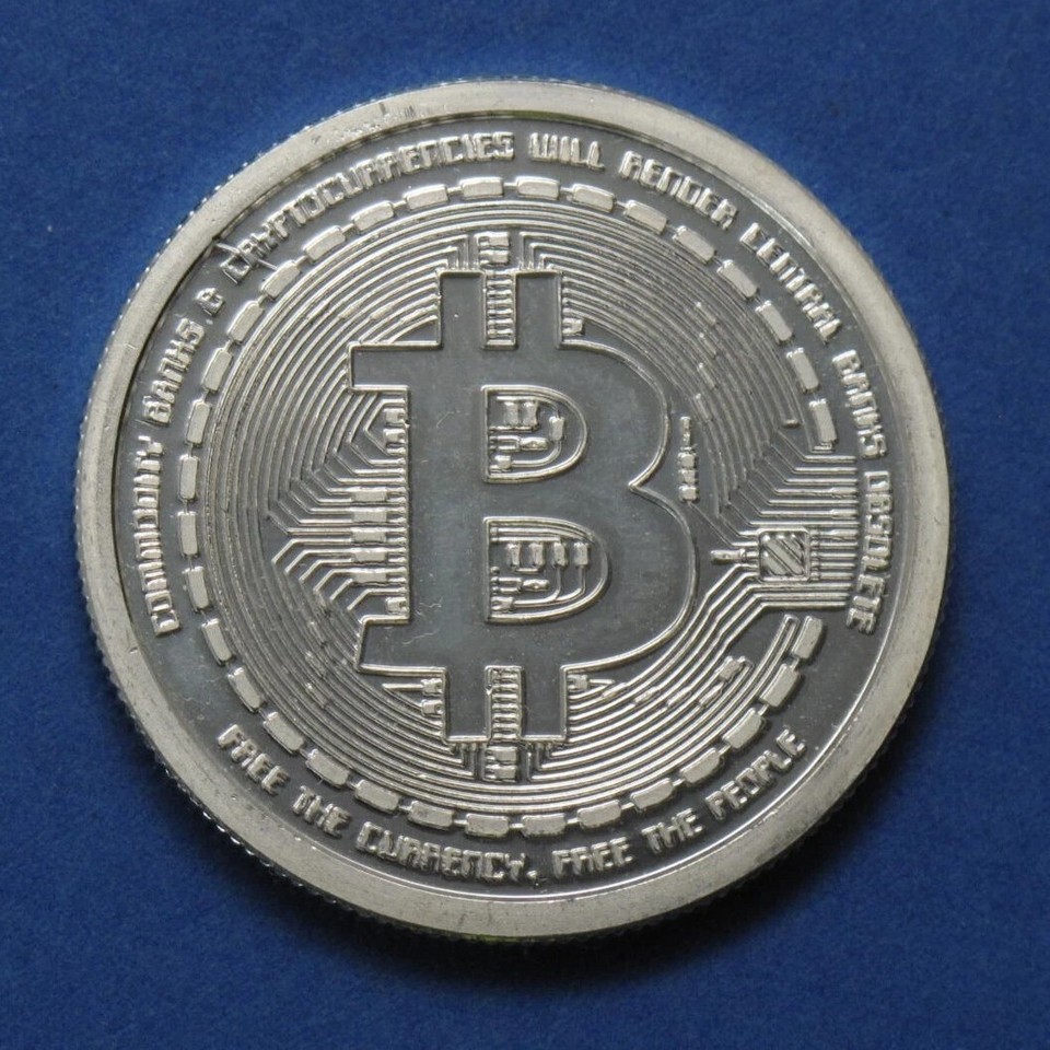 2012 Bitcoin Specie 1oz Silver Coin Round QR Code Free the Currency | eBay