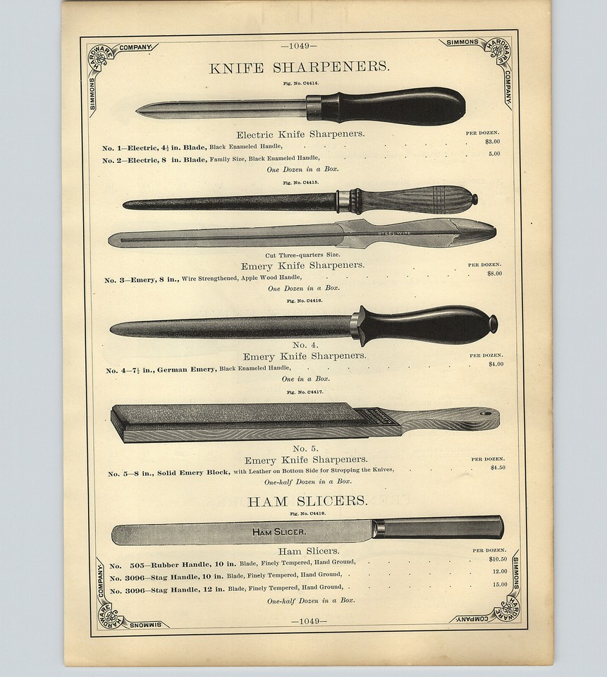 1890 PAPER AD Sabatier Cook's Chefs' Knife Knives Royal Slicer Fork ...