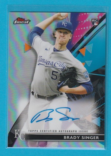 Brady Singer 2021 Topps Finest Autograph's "Refractor" Kansas City ...