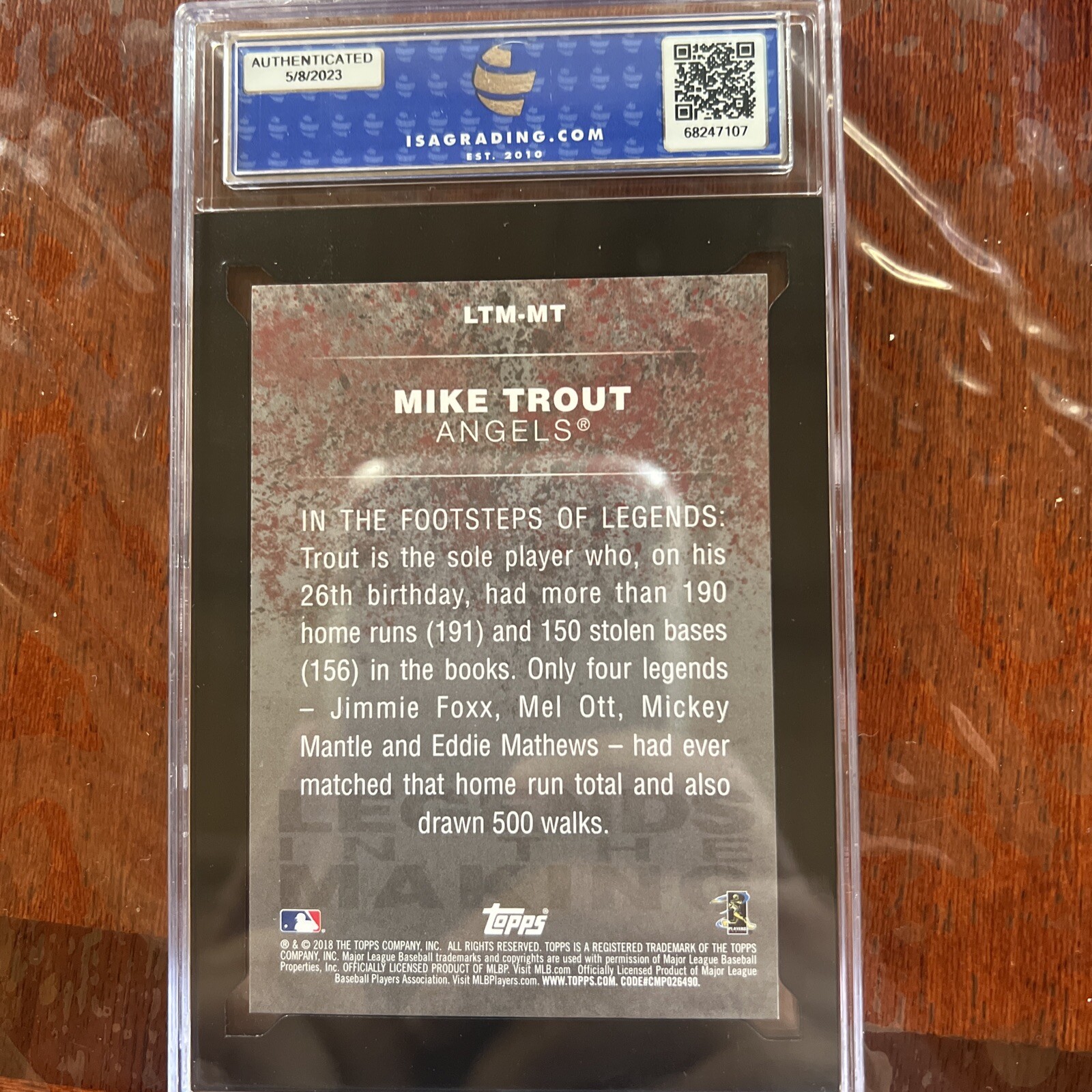 2018 Topps - Legends in the Making Series 1 #LTM-MT Mike Trout for sale ...