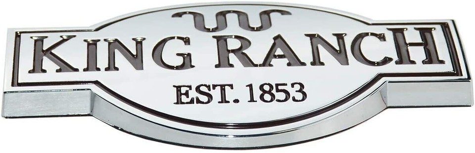 2Pcs King Ranch Emblems 3D Side Fender Door Rear Tailgate Badge ...