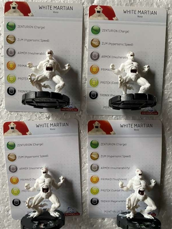 DC HeroClix Arkham Asylum White Martian 001 x 4 figures generic set | eBay