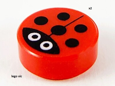 Lego 98138pb177 x2 Tile 1x1 Ladybug Coccinelle du 71029 Friends Idea ...