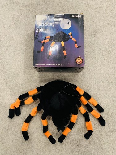 Shrieking Spider Large Black Tarantula Gemmy 1993 Halloween Decoration ...