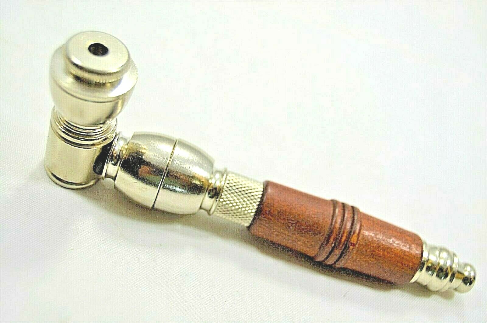 Metal Tobacco Chamber Smoking Pipe Solid Brass nickel plated Long Pipe ...