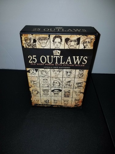 25 Outlaws Old West Poker W/Outlaw Rules Complete Card Game - Dave ...