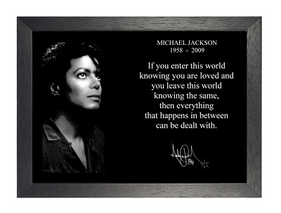 Michael Jackson Inspiration Quote Autograph Copy Motivation Poster Love ...