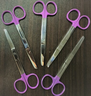6-PCs. NURSING DRESSING SCISSORS 13.CM STRAIGHT. HOME & FIRST AID BOX ...