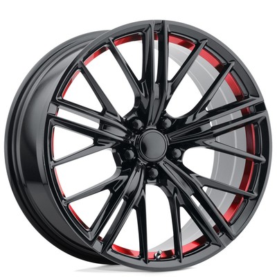 20x9"Performance Replicas Wheels PR194 Gloss Black with Red Undercut Rims | eBay