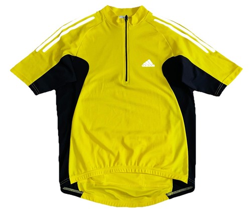 Vtg Y2k Mens Adidas Response Yellow Cycling Jersey Medium | eBay