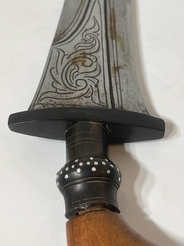 Antique Moro Punyal / Punal Gunong double edged Dagger 10” Blade | eBay