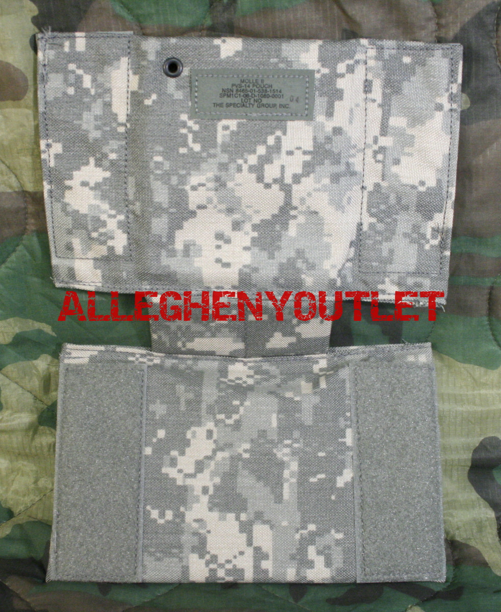 Lot of 2 NEW PVS-14 Molle Night Vision Pouch ACU Canteen Utility ARMY ...