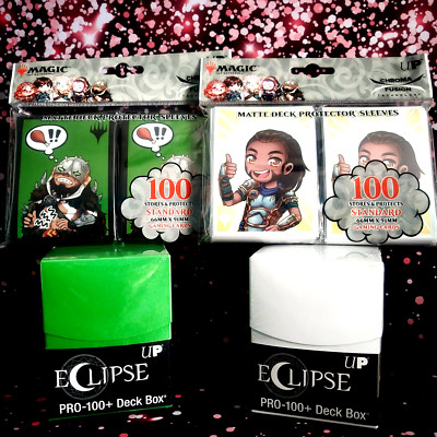 MTG PLANESWALKER 100+ STANDARD DECK PROTECTOR CARD SLEEVES BOX LOT ...