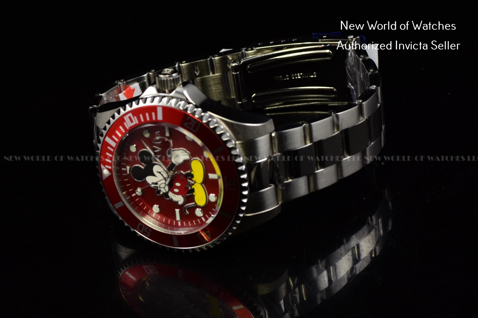 Invicta Men's Disney Mickey Mouse Red Dial Quartz Lim Ed 47mm Steel ...