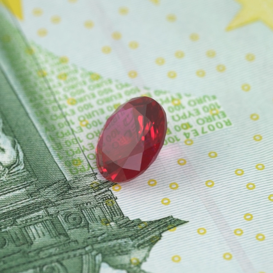 Ruby Loose Gemstone Genuine Lab-Grown Faceted Round Cut Raspberry Red ...