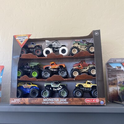 MONSTER JAM COLLECTION 1:64 9PC MONSTER TRUCKS, DRAGONOID ZOMBIE GRAVE ...