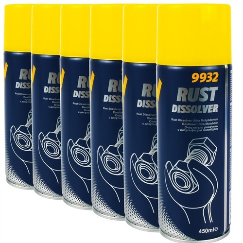 6x 450 mL ROSTLÖSER MANNOL ROSTENTFERNER KRIECHÖL MULTIFUNKTIONSÖL ÖL ...