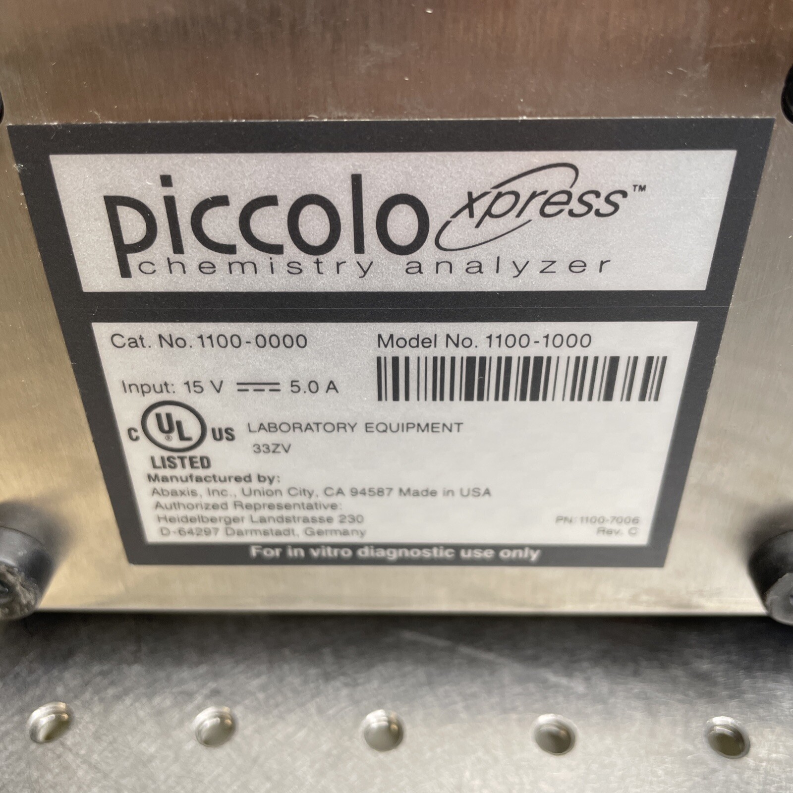 Abaxis Piccolo Xpress Chemistry Analyzer 1100-1000 V2.1.57 Untested | eBay