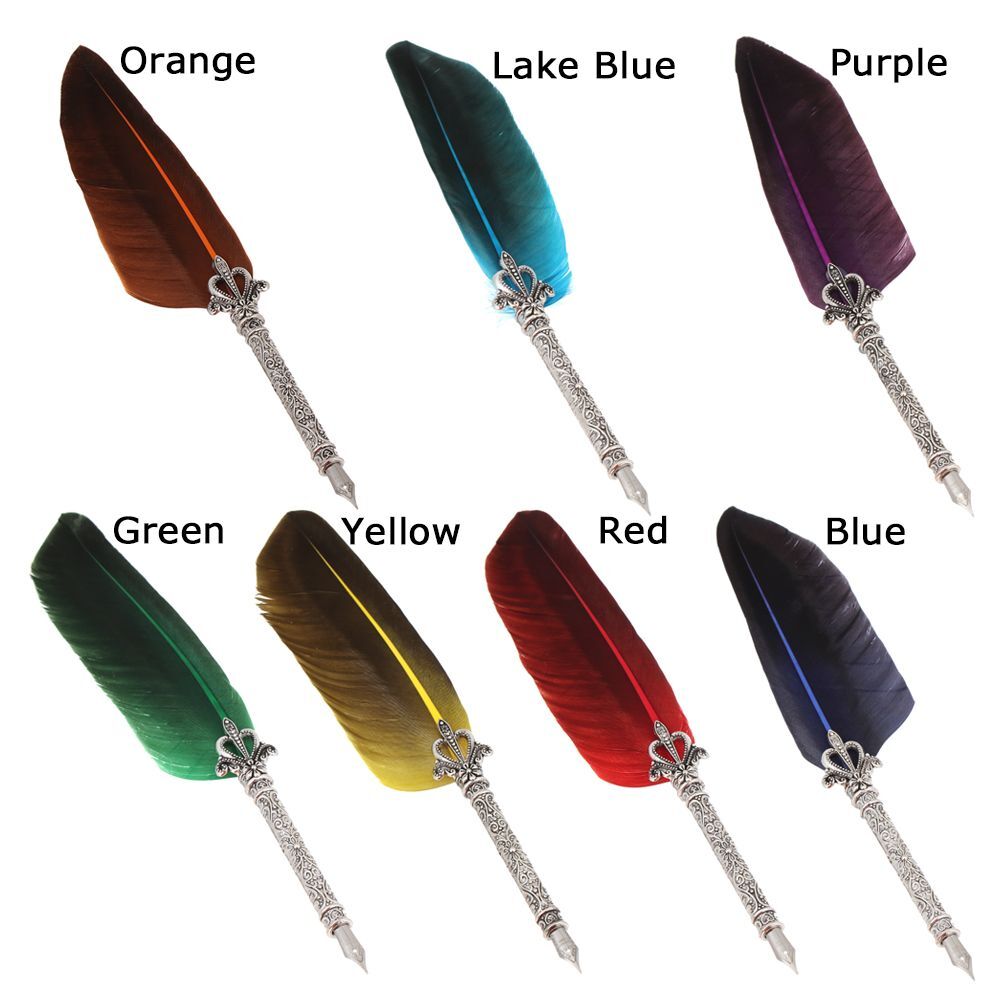 Nib Spray Gold Creative Stationery Signature Fountain Pen Feather Pen ...
