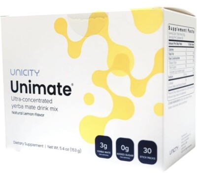 UNICITY Unimate Natural Lemon 30 Packets，Alternative to Coffee and ...