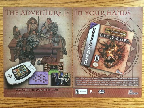 Dungeons & Dragons: Eye of the Beholder GBA 2002 Vintage Poster Ad ...