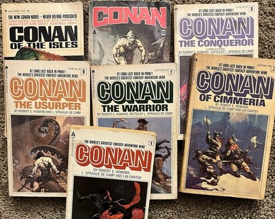 CONAN ROBERT E HOWARD & OTHERS LOT Of 7 VINTAGE PBs 1960s GOOD COND ...