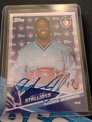 ADONIS JENNINGS 2019 Topps Alliance of American Football AAF AUTO ...