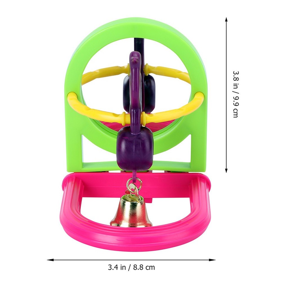 2Pcs Interesting Bird Perch with Mirror Bird Cage Plastic Perch Parrot ...