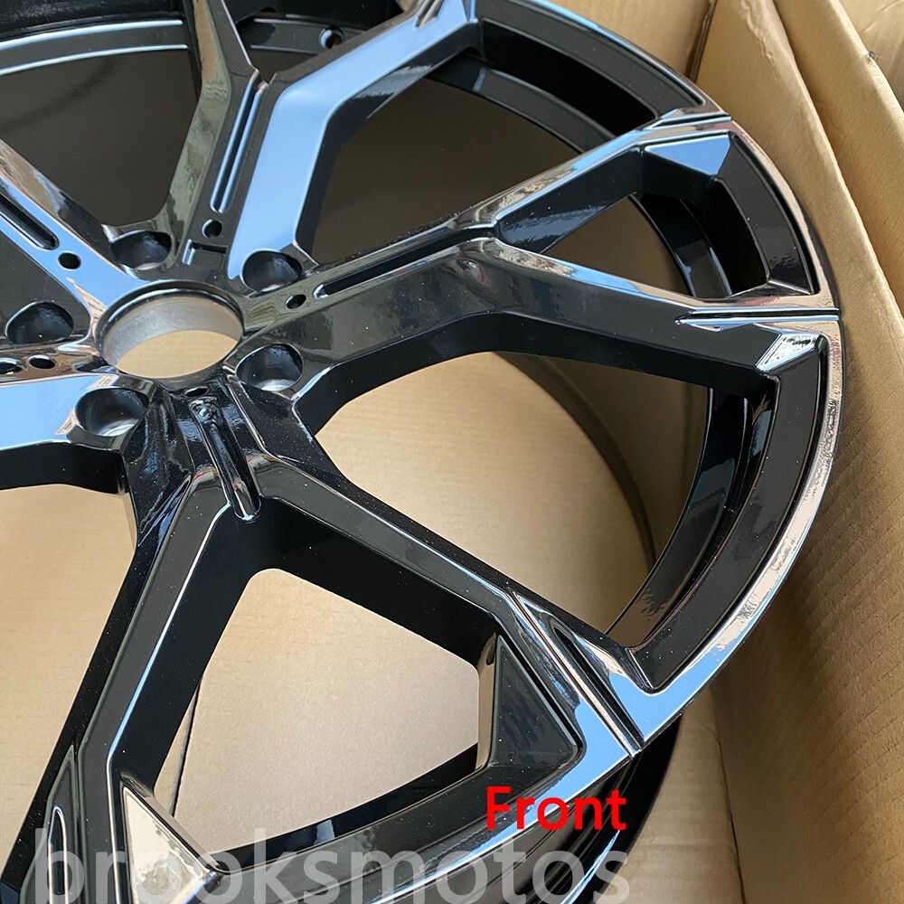 21" GLOSS BLACK WHEELS RIMS FIT 2019+ BMW X5 2020+ X6 741 21X9.5 21X10 ...