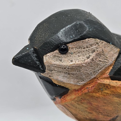 Big Sky Carvers Small Wooden Chickadee Sculpture Goldfinch Bird on wood ...