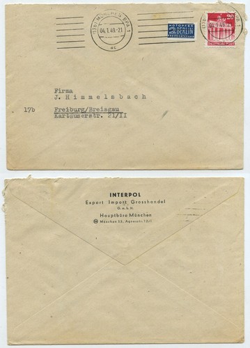 62025 - document Interpol export/import GmbH-Munich 4.1.1949 to ...