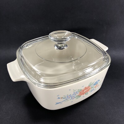 Corning Ware Symphony Casserole Dish A 1 1/2 B 1.5 Liter Square w/ A/C ...