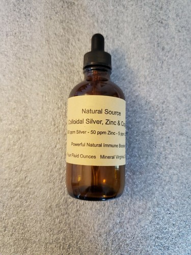 Natural Source Colloidal Zinc, Silver & Copper Immune Booster - Four oz ...