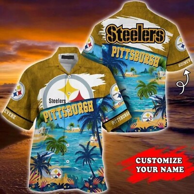 Pittsburgh Steelers Sunset Paradise Custom Hawaiian Shirt | eBay