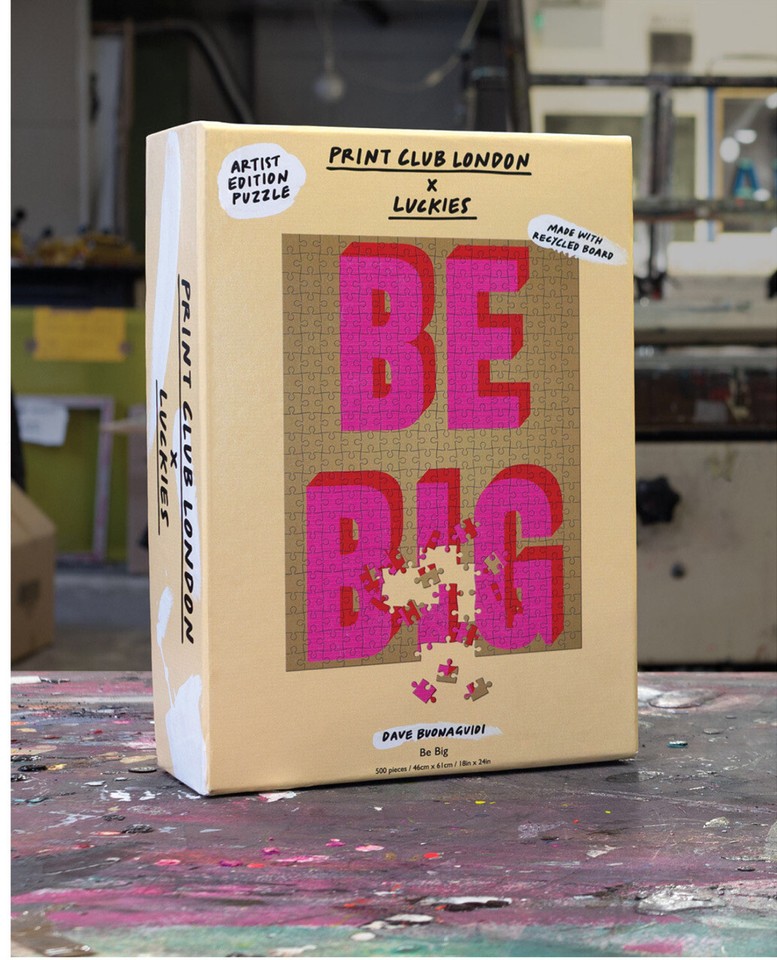 Luckies “Be Big" 500-piece puzzle. 18"W x 24"L. Artist Edition Puzzle ...