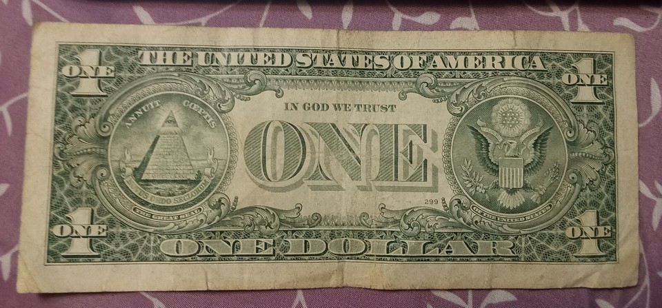 2009 $1 One Dollar Bill ERROR Over Ink 8 Serial Number Misprint Note | eBay
