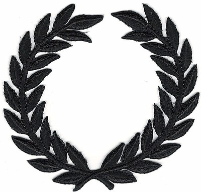 SCA All black Olive Laurel Wreath Embroidery Patch | eBay