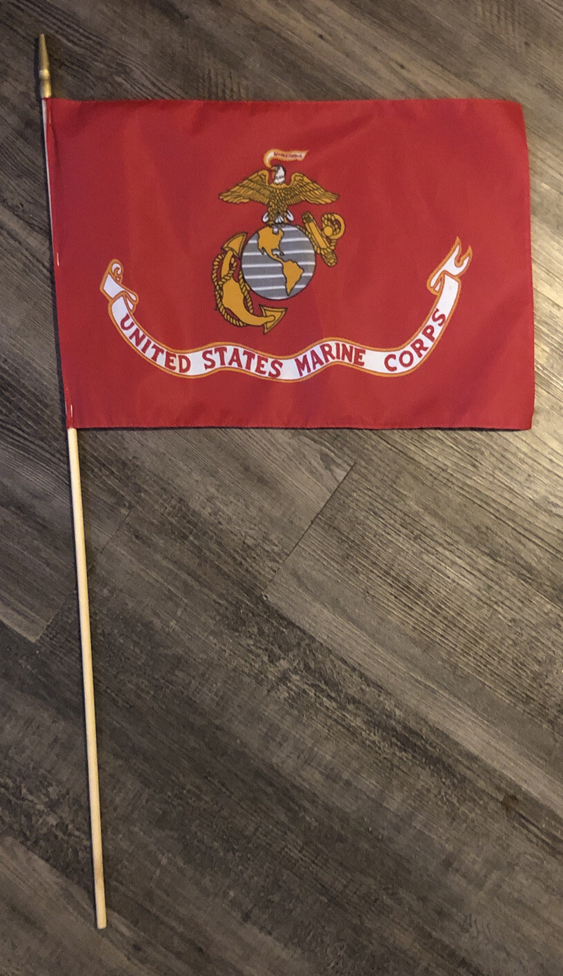 Small Vintage United States Marine Corps Flag Approx 17" x 11.5" with ...