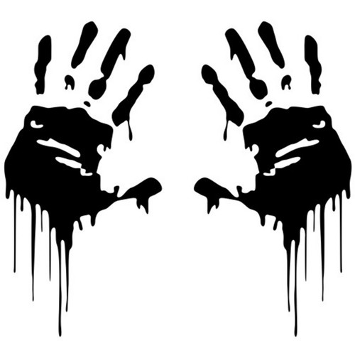 2Pcs Horror Handprint Decal Car Side Body Graphics Vinyl Decoration ...