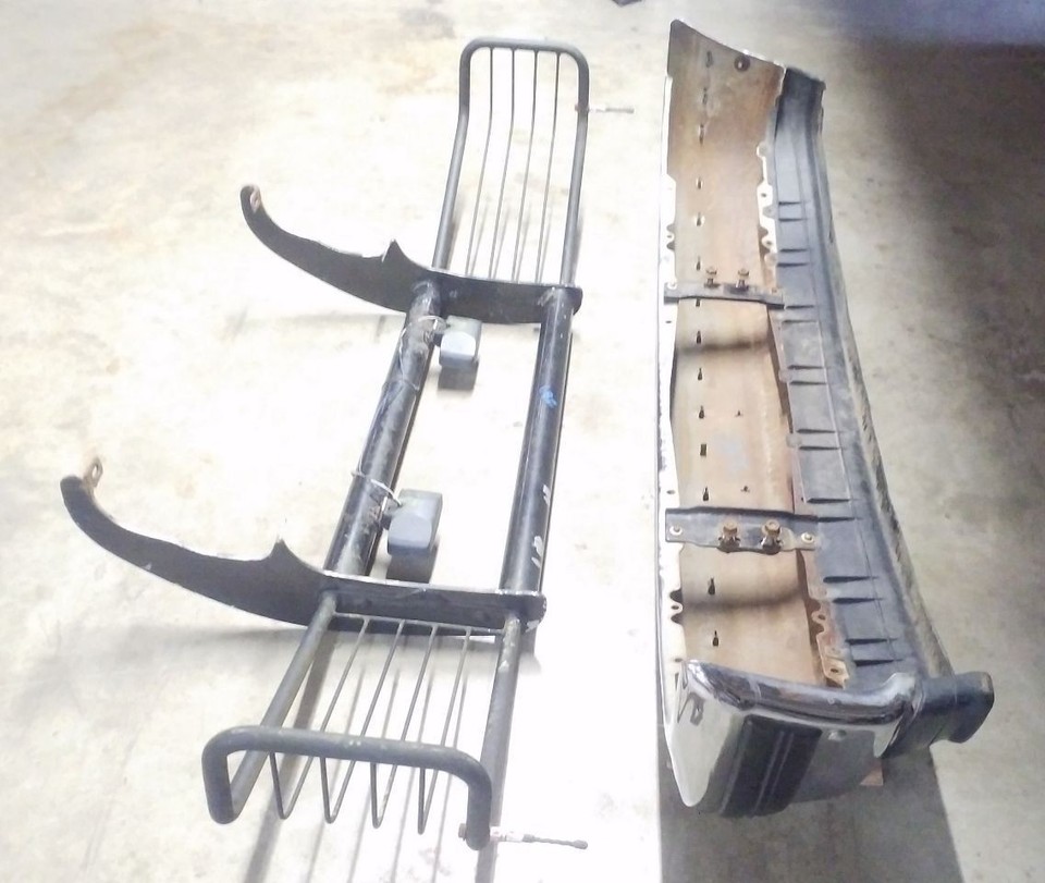 Chrome Front Bumper w/ Push Bar | Fits 1992-1997 Ford F150 F250 F350 | eBay