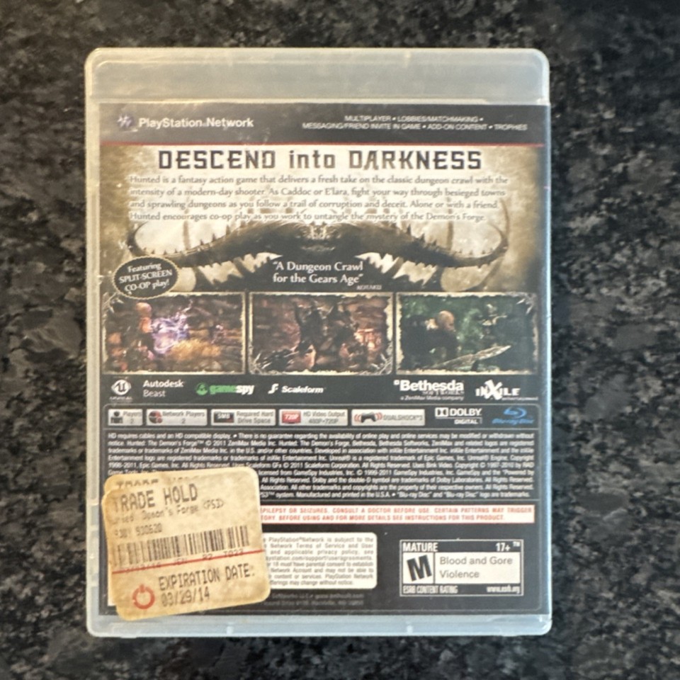 Bethesda Hunted: The Demon's Forge PS3 Action Adventure Multiplayer Co ...