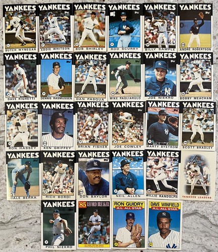 1986 Topps Tiffany New York Yankees Lot (28 cards) | eBay