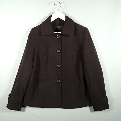 VINTAGE BHS Jacket Womens 14 Black Outdoor Long Sleeve Top Coat | eBay UK