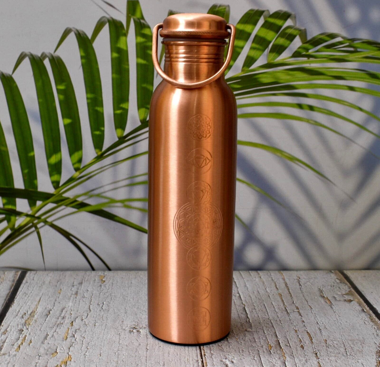India House |Copper Water Bottles | 7 Chakra Copper Bottle | 1000 ml | eBay