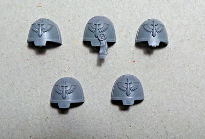 Dark Angels Mk X Gravis Armour Shoulder Pads x 5 - 40K Upgrade Bits ...