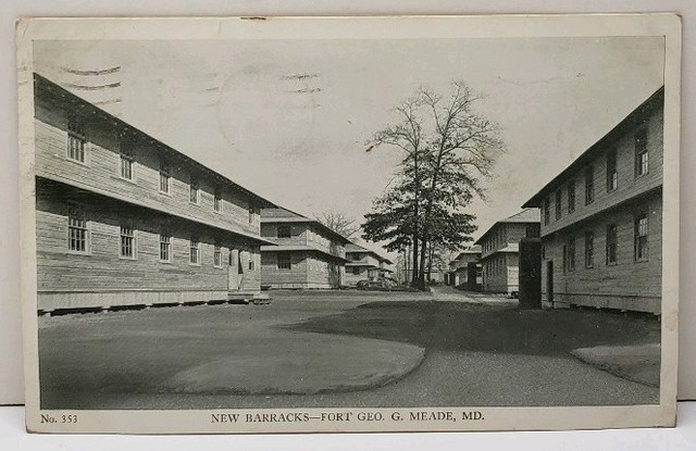 Fort Geo. G. Meade Maryland New Barracks WWII Era Photo Postcard F6 | eBay