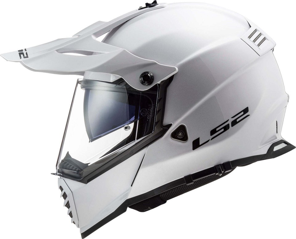 LS2 Blaze Adventure Motorcycle Helmet Solid Gloss White 3XL XXXL *WAS ...