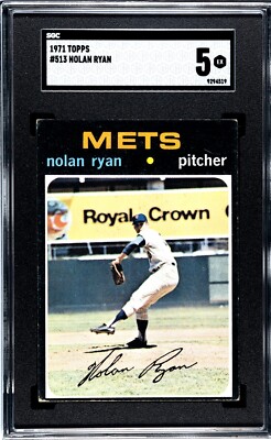 Nolan Ryan 1971 Topps SGC 5 Baseball Card Vintage Graded New York Mets ...