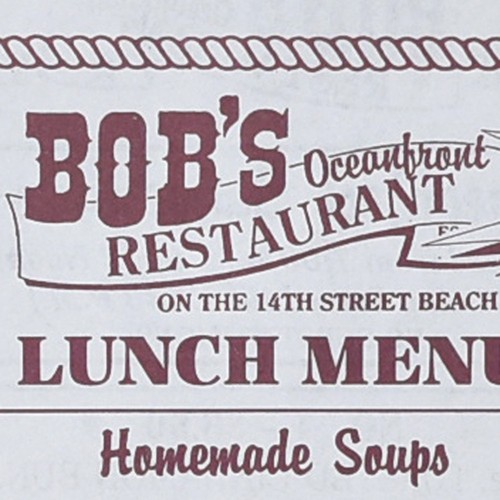 1980s Bob's Oceanfront Restaurant Menu 14th Street Beach Boardwalk ...